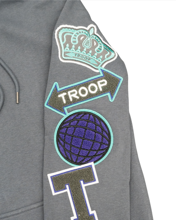 TROOP Rockville Hoody Anthracite - World of Troop